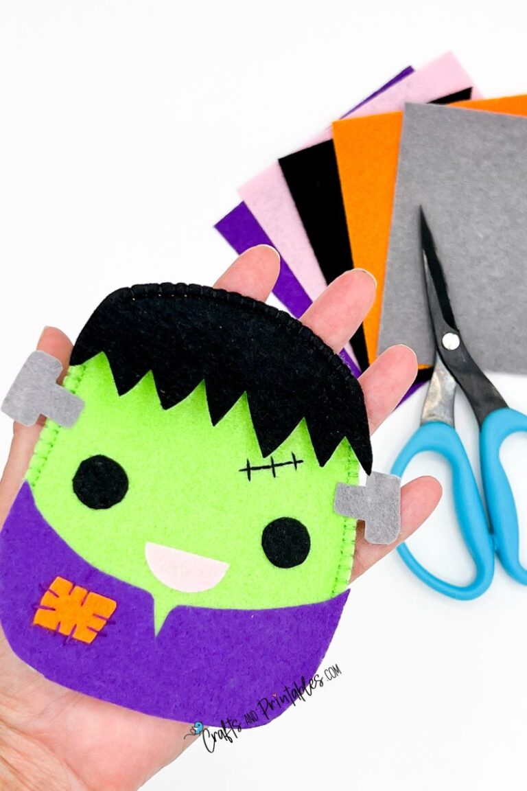 Easy Halloween Craft: Felt Frankenstein Pouch