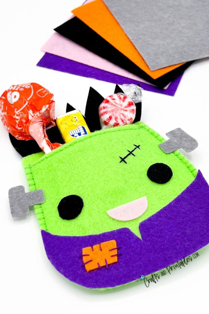 Easy Halloween Craft: Felt Frankenstein Pouch